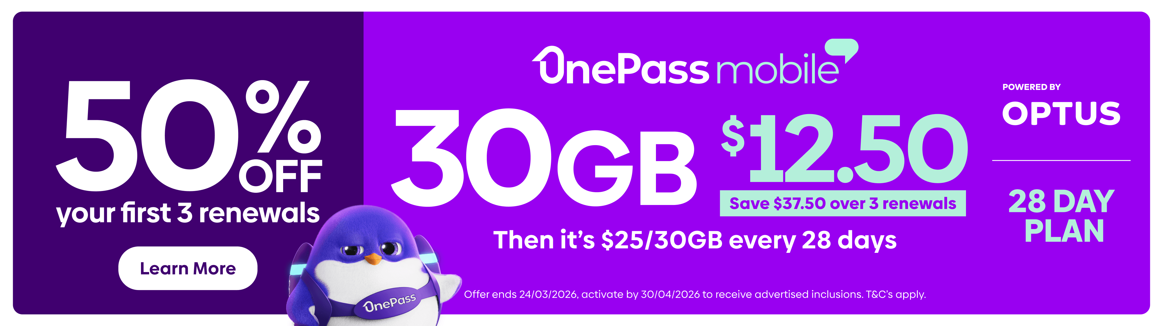 OnePass mobile | 365 Day Mobile Plans, Prepaid Plans and more
