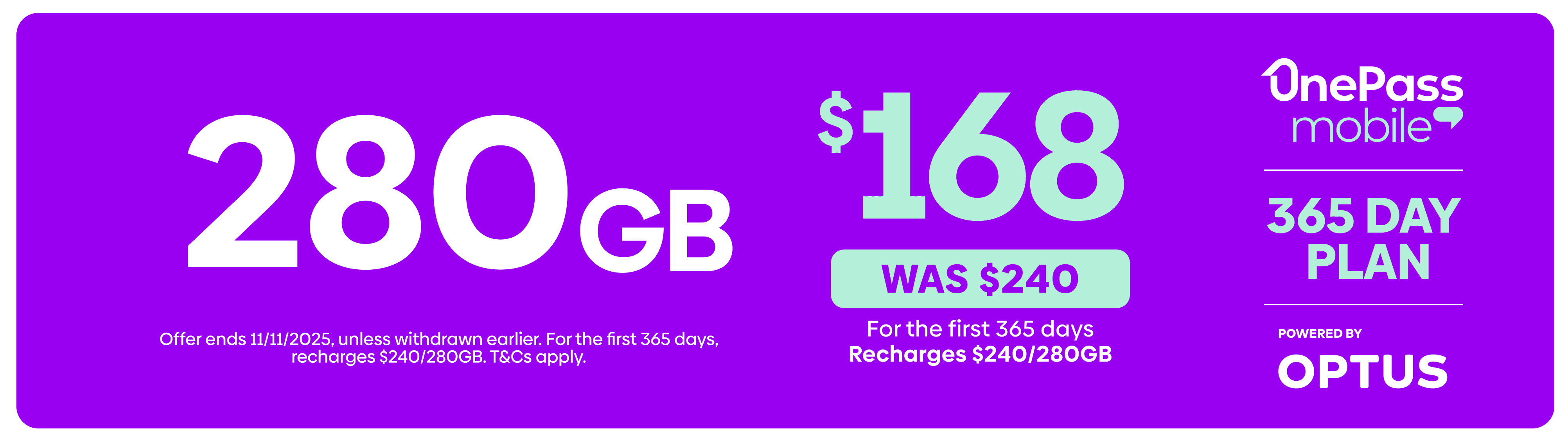 OnePass mobile | 365 Day Mobile Plans, Prepaid Plans and more